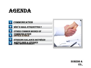 Communication, email etiquettes, office ethics & time management | PPT