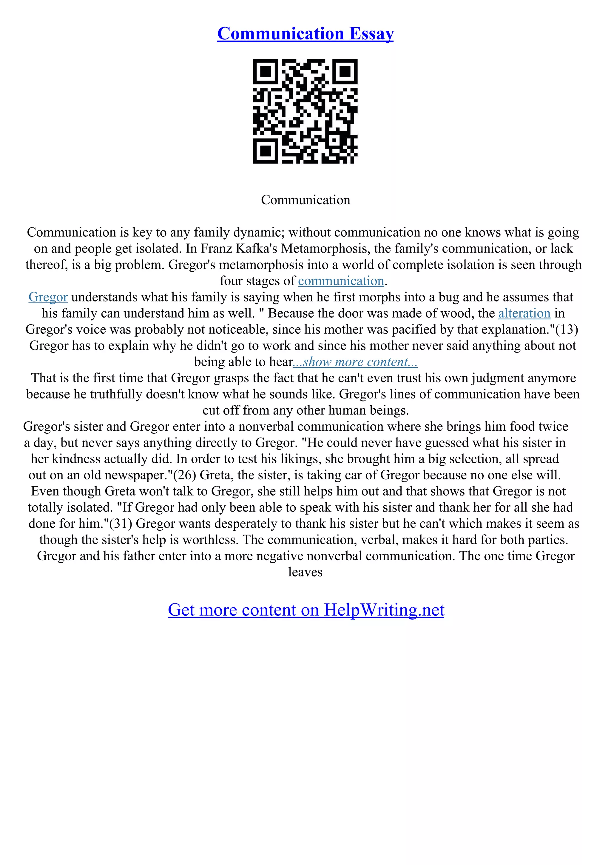 Communication Essays | PDF | Free Download