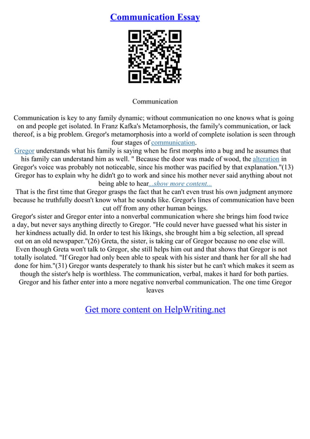 Communication Essays | PDF