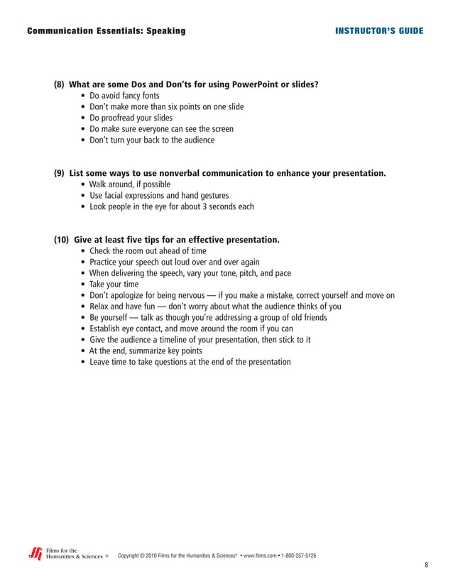 COMMUNICATION ESSENTIALS (Instructor's Guide).pdf | Free Download