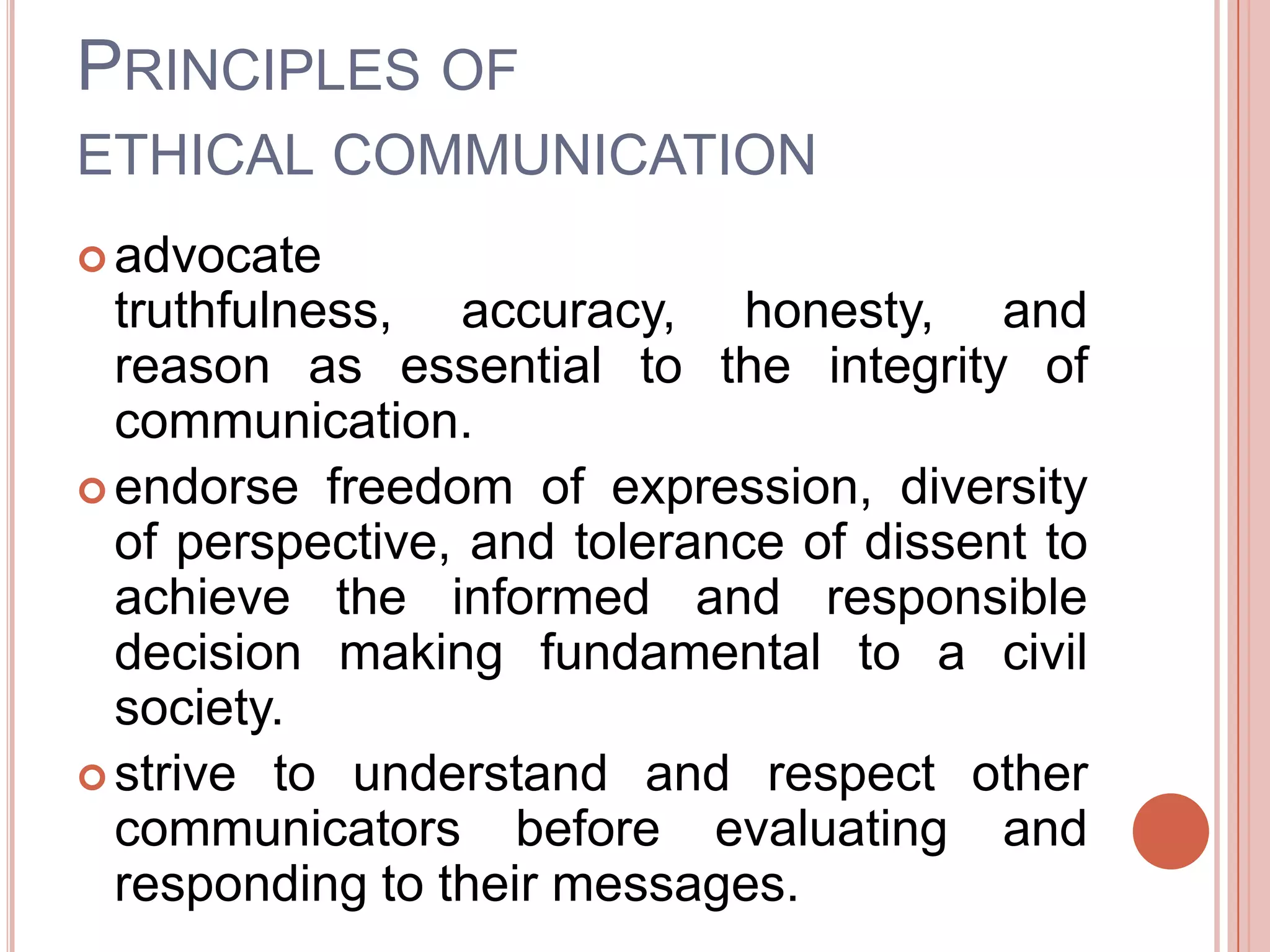 Communication Ethics | PPTX