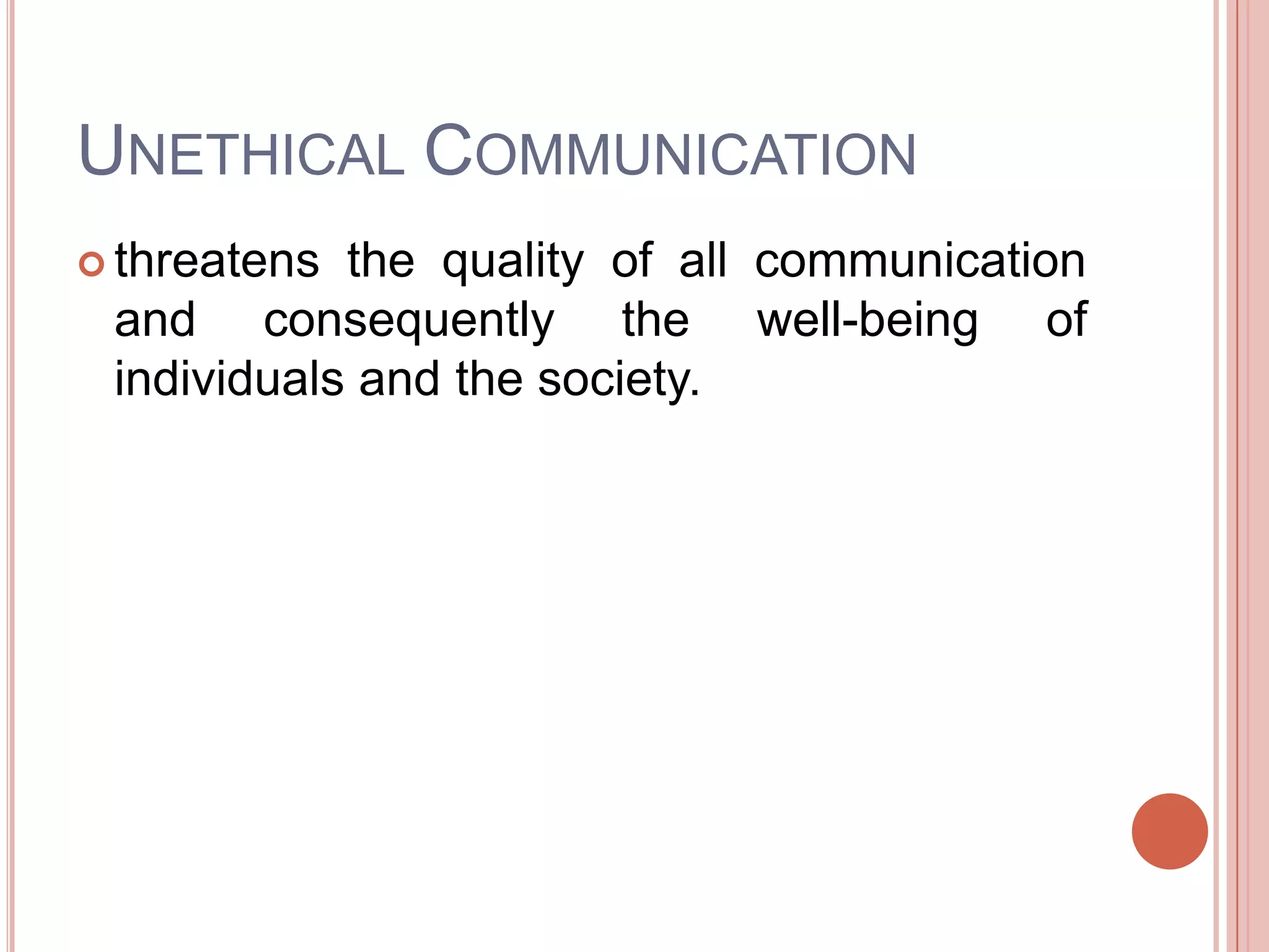 Communication Ethics | PPTX