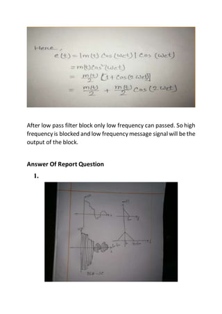 Double Side band Suppressed carrier (DSB-SC) Modulation and ...