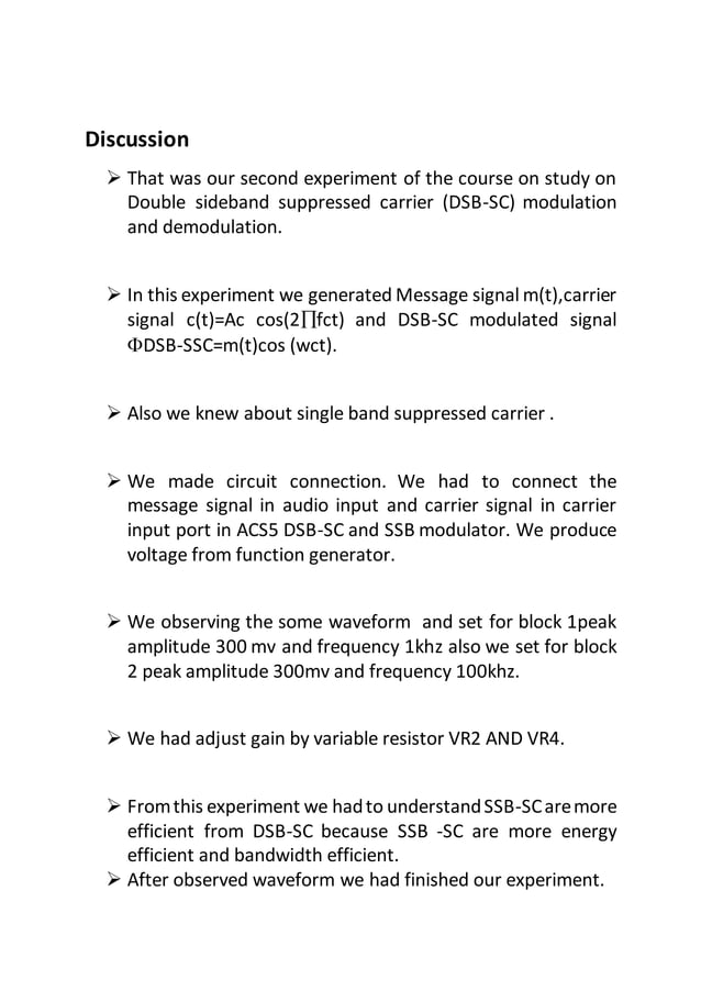Double Side Band Suppressed Carrier Dsb Sc Modulation And