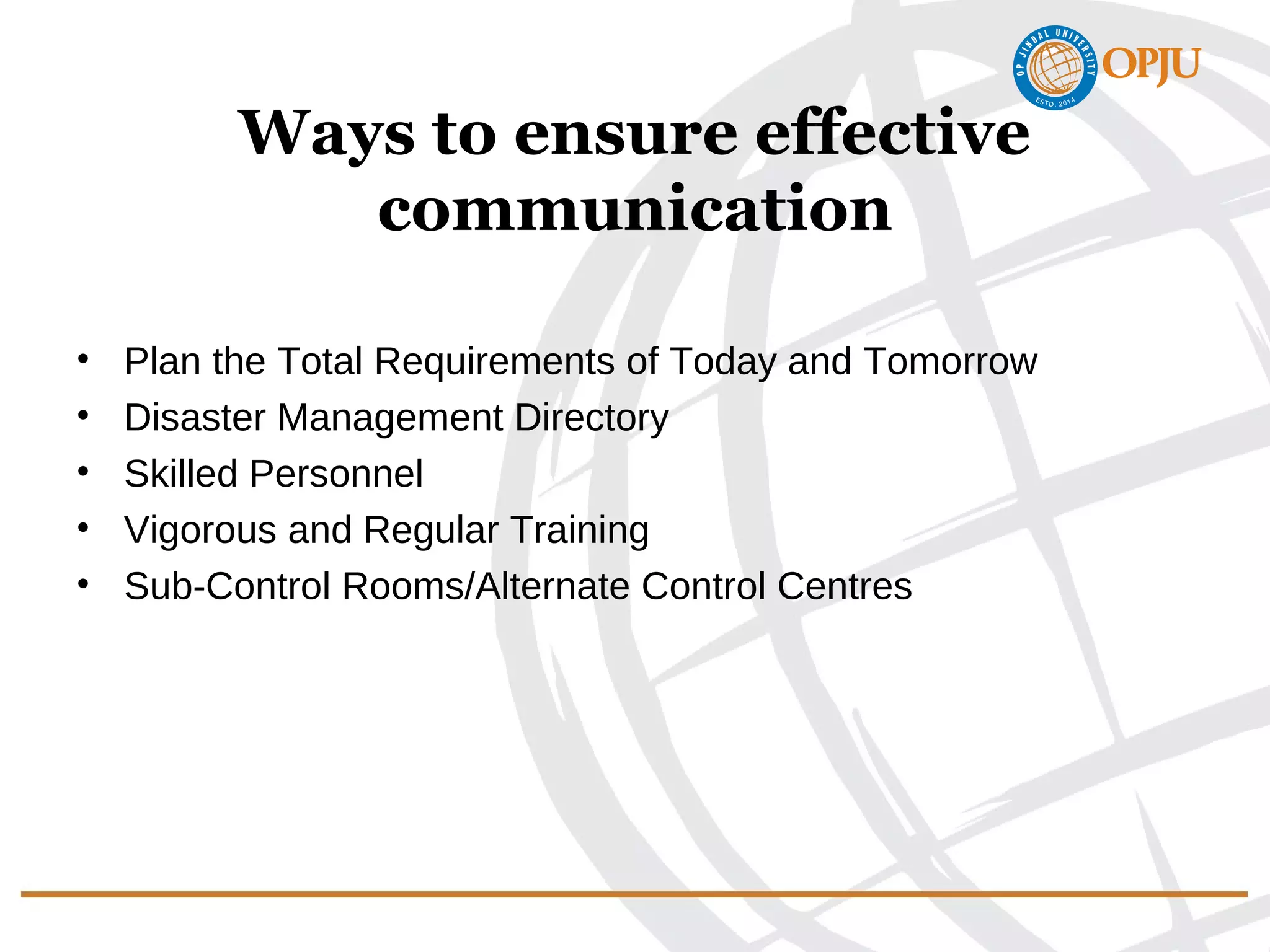 Communication facilities for disaster management in india | PPT
