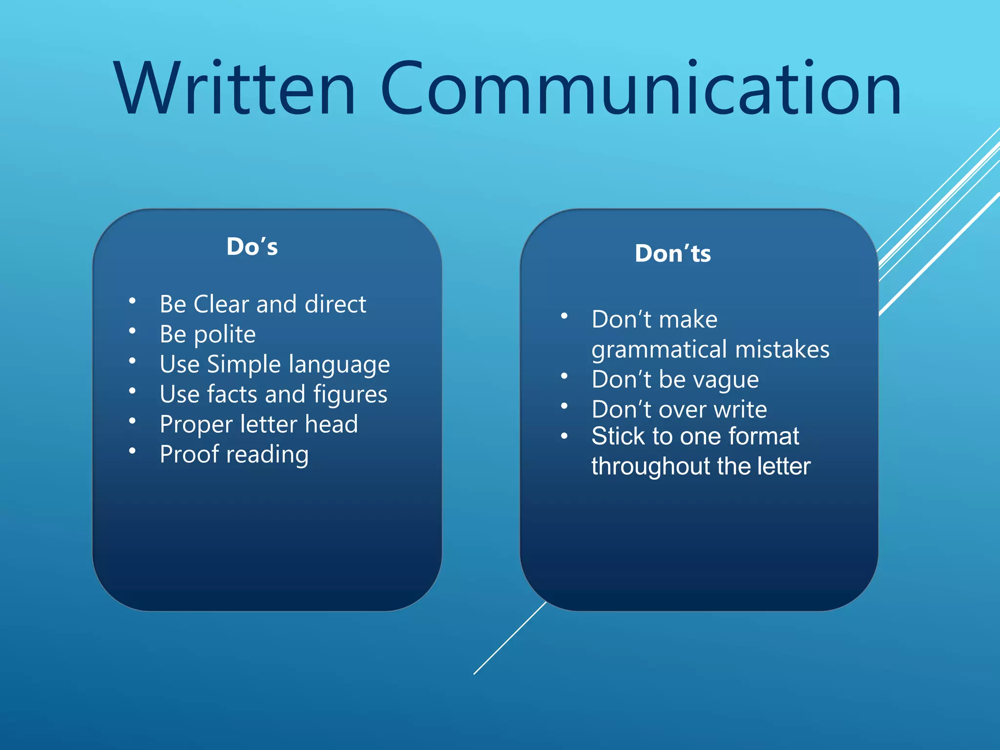 Do's and Don'ts of communication | PPTX