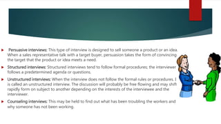 Communication for employment-INTERVIEWS | PPTX