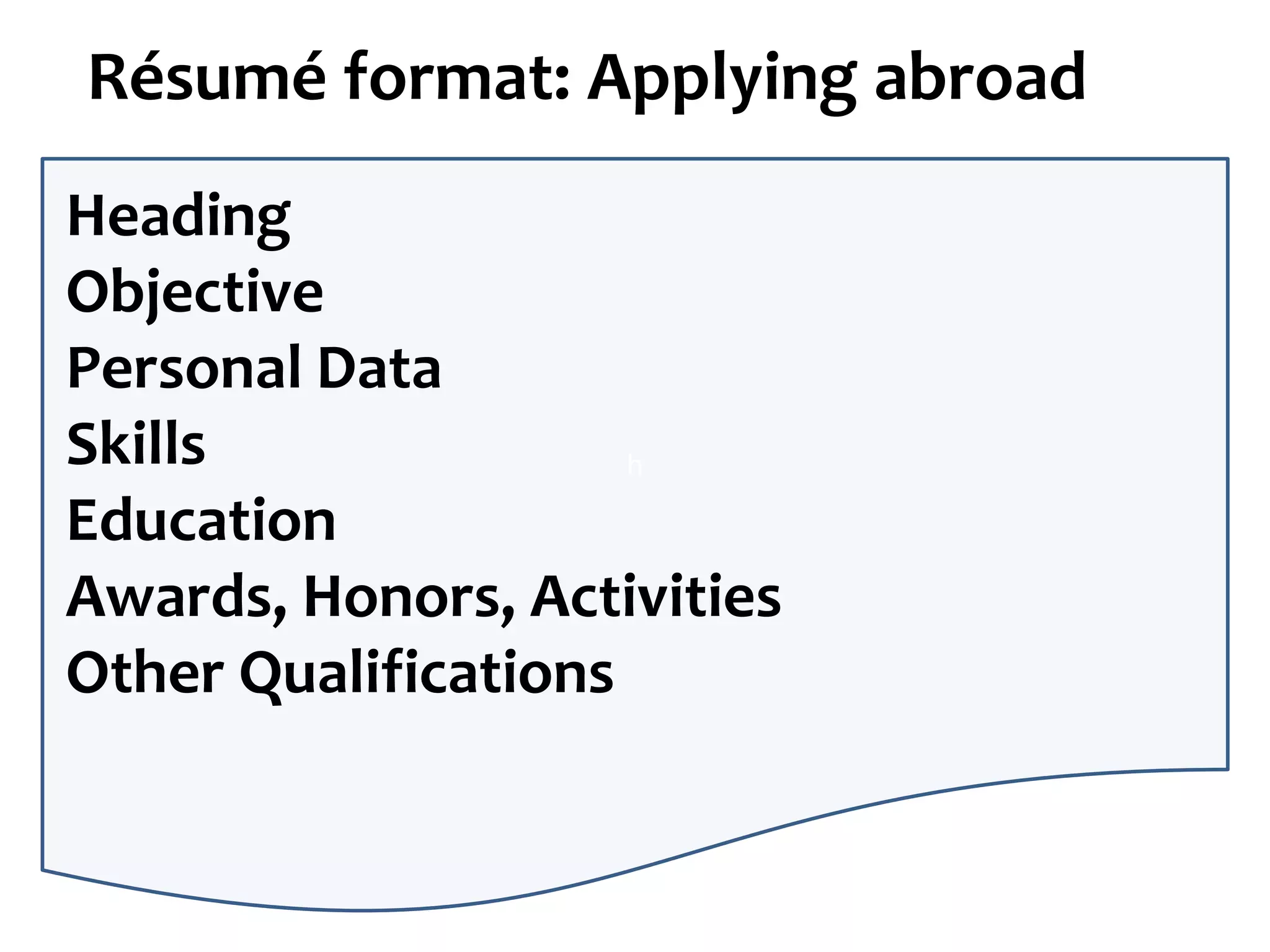 Communication for employment: Writing the application letter and resume ...