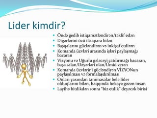 Liderlik və Komunikasiya | PPTX