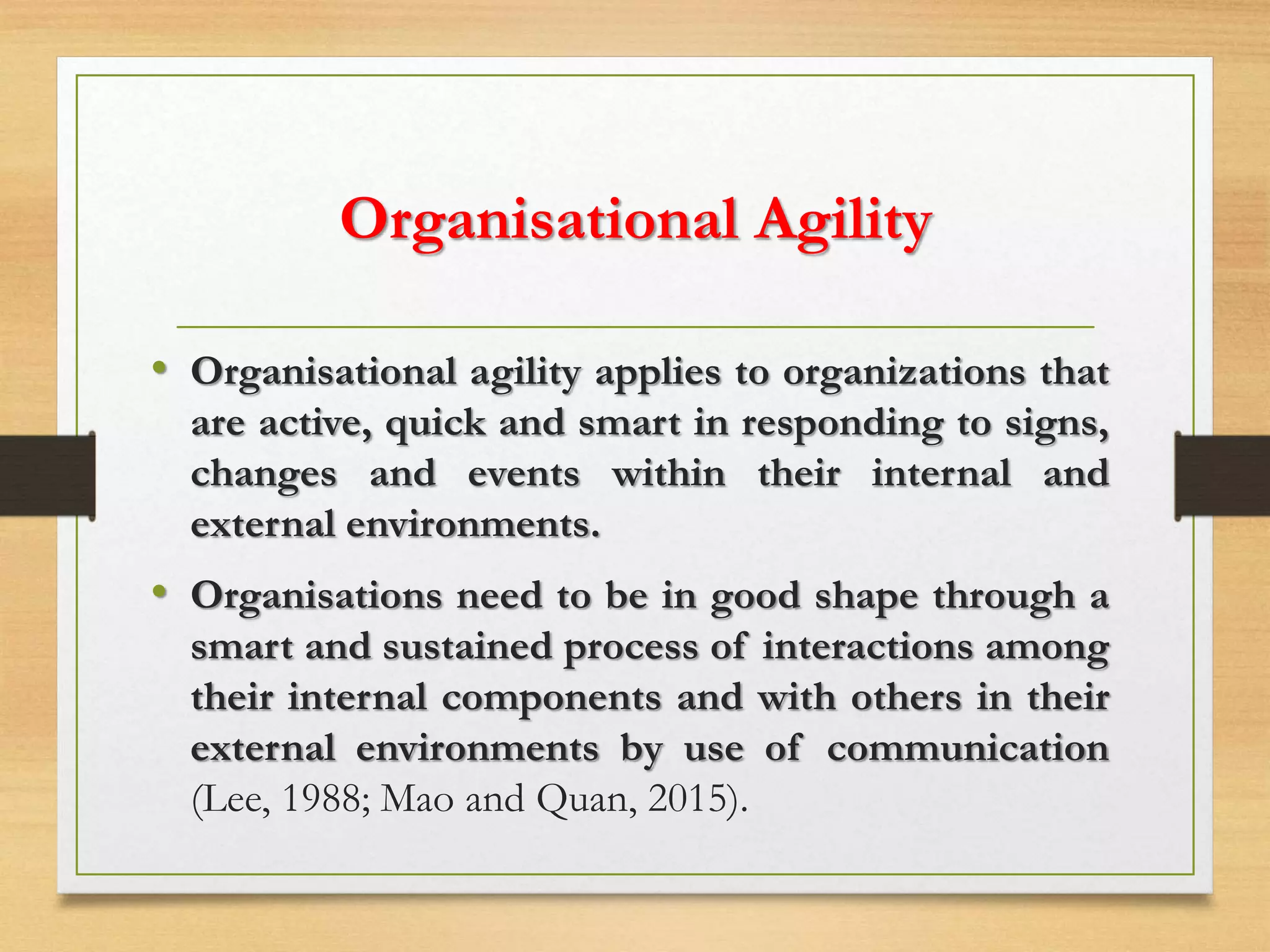Communication for organisational agility | PPTX