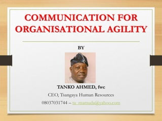 Communication for organisational agility | PPTX