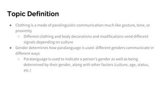 Communication gender and clothes | PPTX