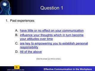 COMMUNICATION IN THE WORKPLACE - BASIC CVQ SKILLS | PPT