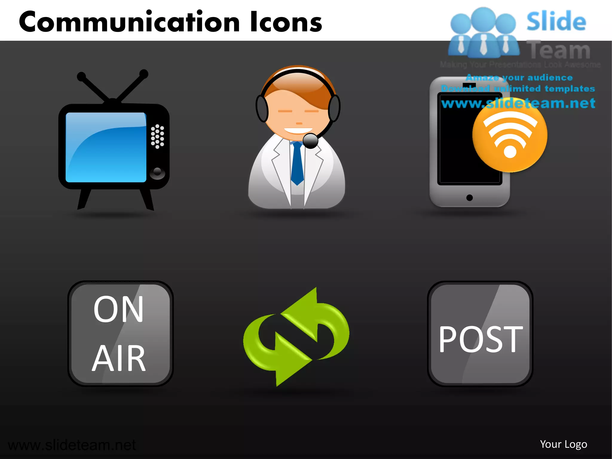 Communication icons powerpoint ppt slides. | PDF