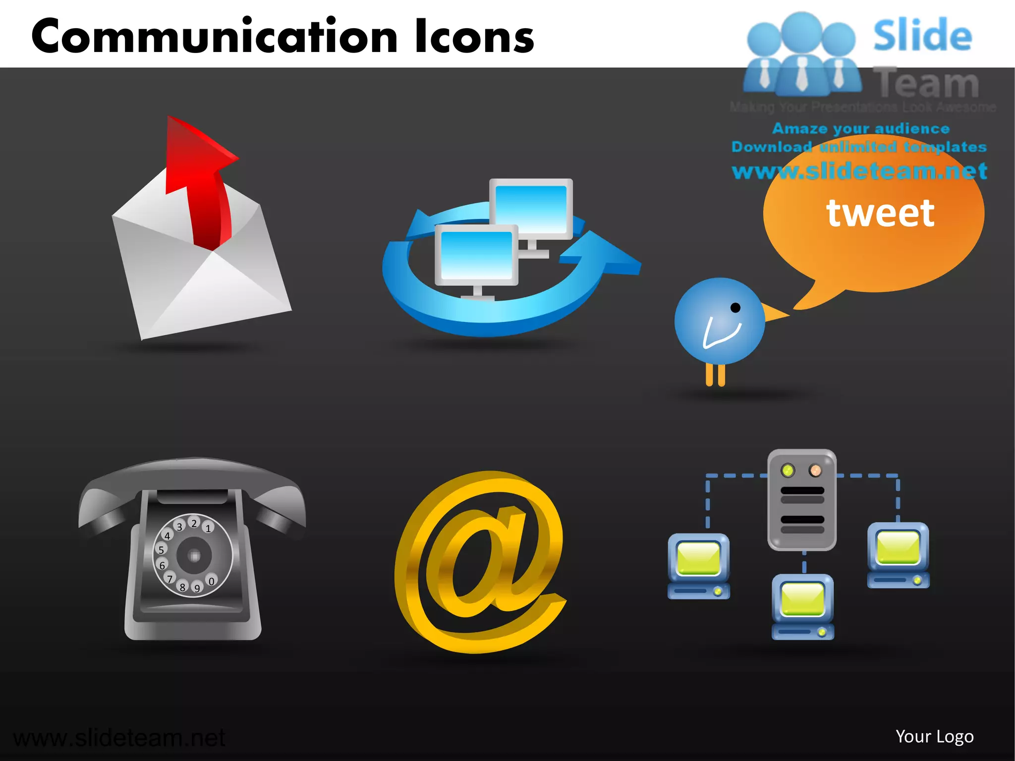 Communication icons powerpoint ppt slides. | PDF