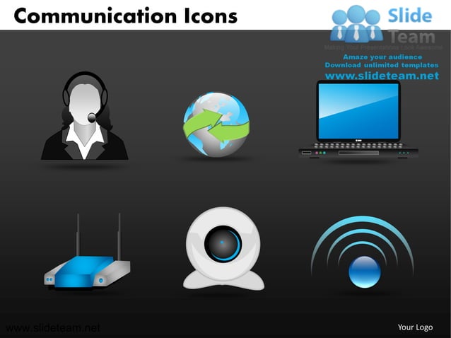 Communication icons powerpoint ppt slides. | PPT