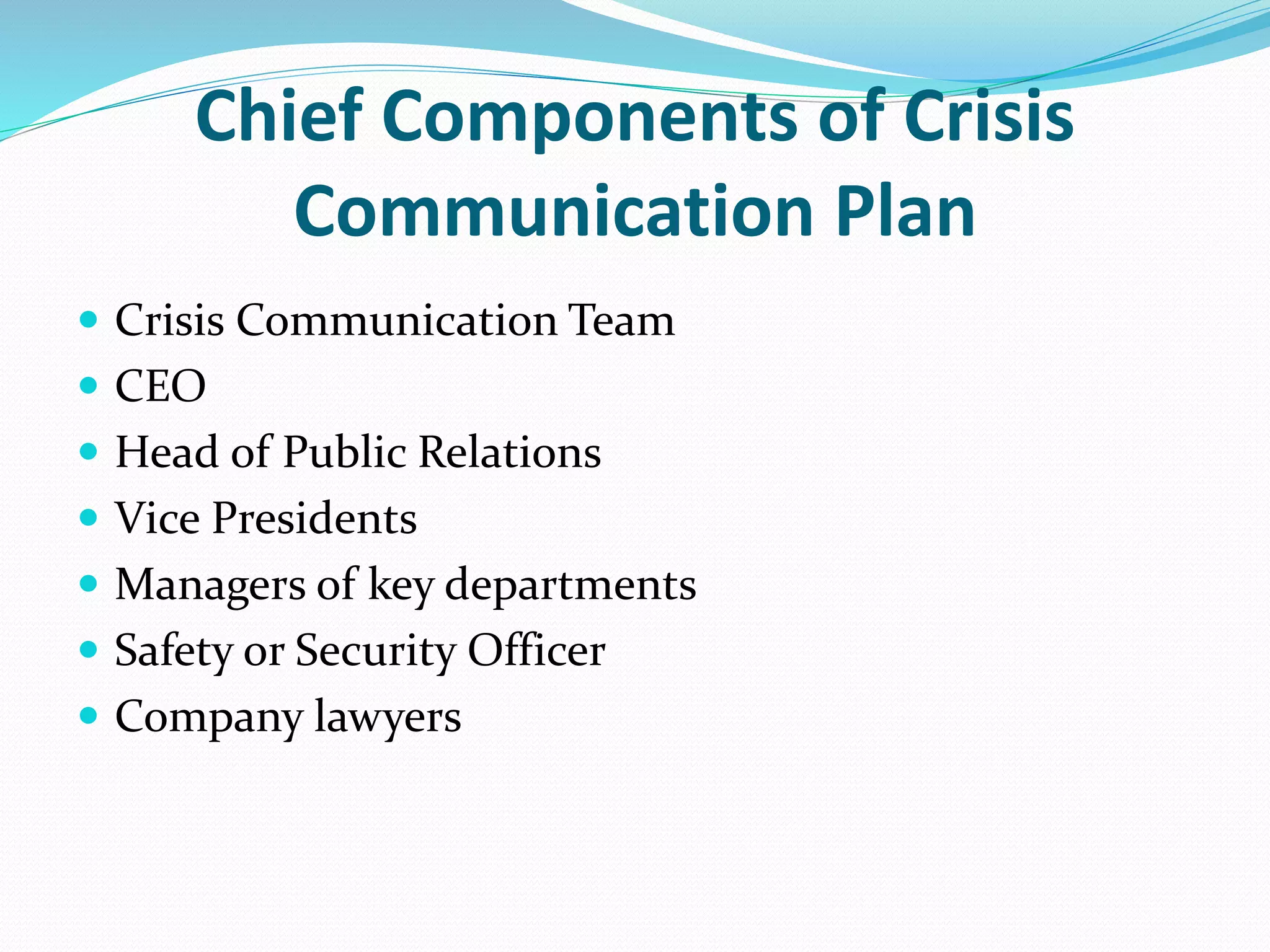 Communication in crisis situations | PPTX