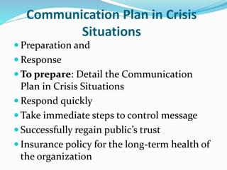 Communication in crisis situations | PPTX
