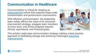 Communication in Healthcare Culture: Eight Steps to Uphold Outcomes ...