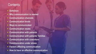 Communication skill in medical practice | PPTX