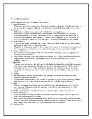 Communication in nursing | DOCX