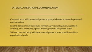 Communication in organizations | PPTX