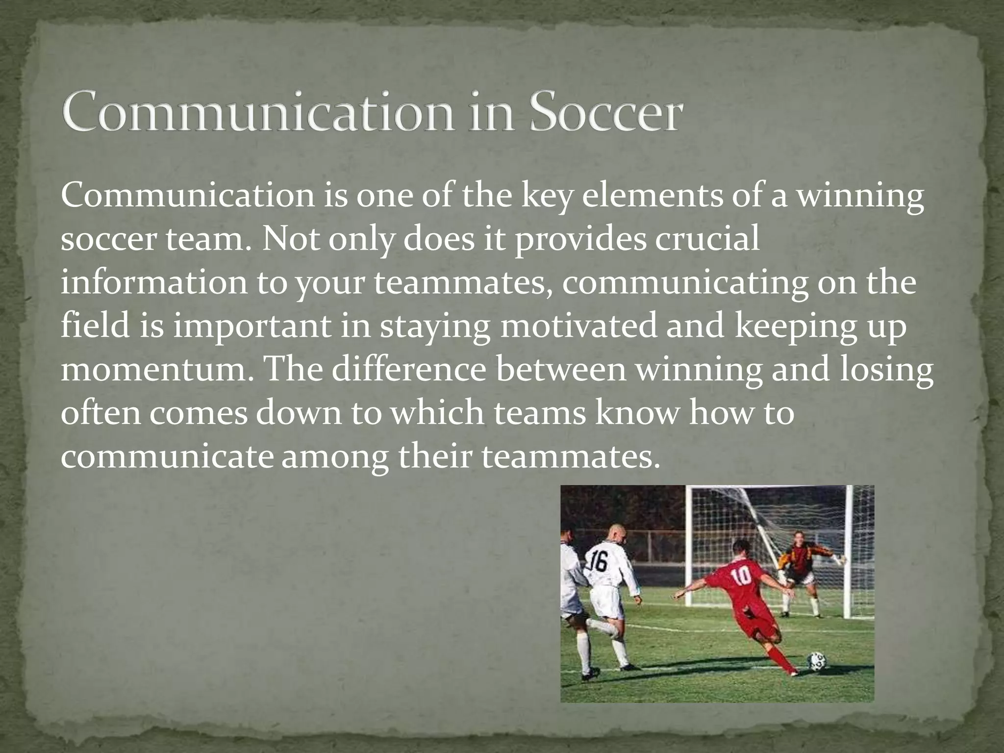 Communication in Soccer | PPTX