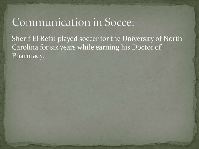 Communication in Soccer | PPTX
