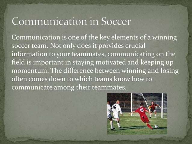 Communication in Soccer | PPTX