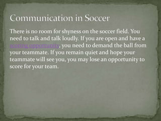Communication in Soccer | PPTX
