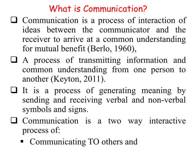 Communication in the classroom