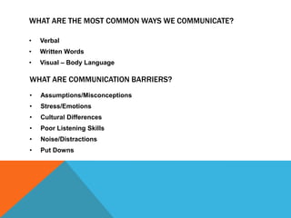 Communication in the workplace | PPTX