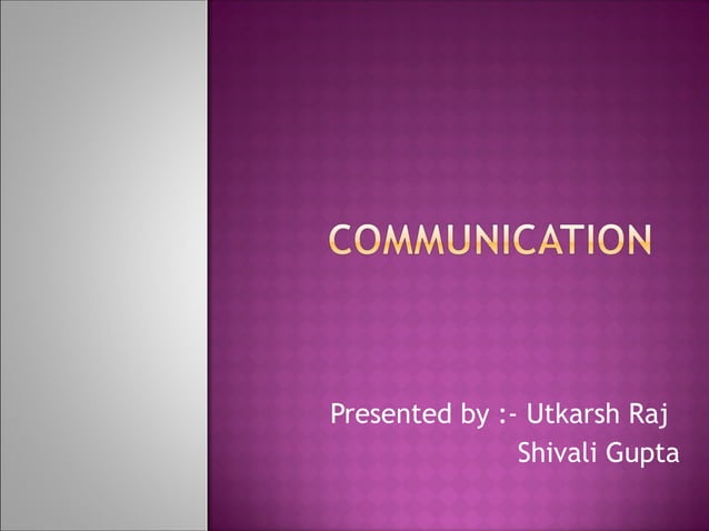 Communication intro | PPT
