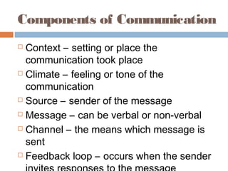 Introduction to Communication Process | PPT