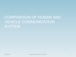 comparison between human and vehicle commuication | PPSX