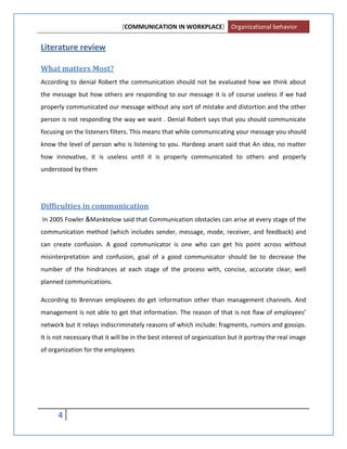 Communication in workplace | DOCX