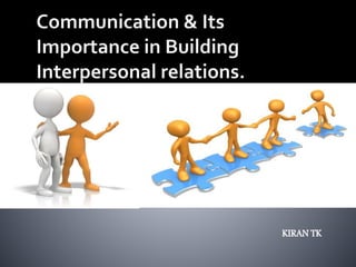 Communication and its importance in building interpersonal relations | PPTX