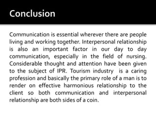 Communication and its importance in building interpersonal relations | PPTX
