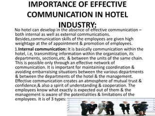 Communication & its importance in front office | PPTX