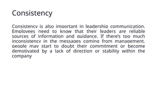 communication leadership.pptx pour un leadership efficace | PPT