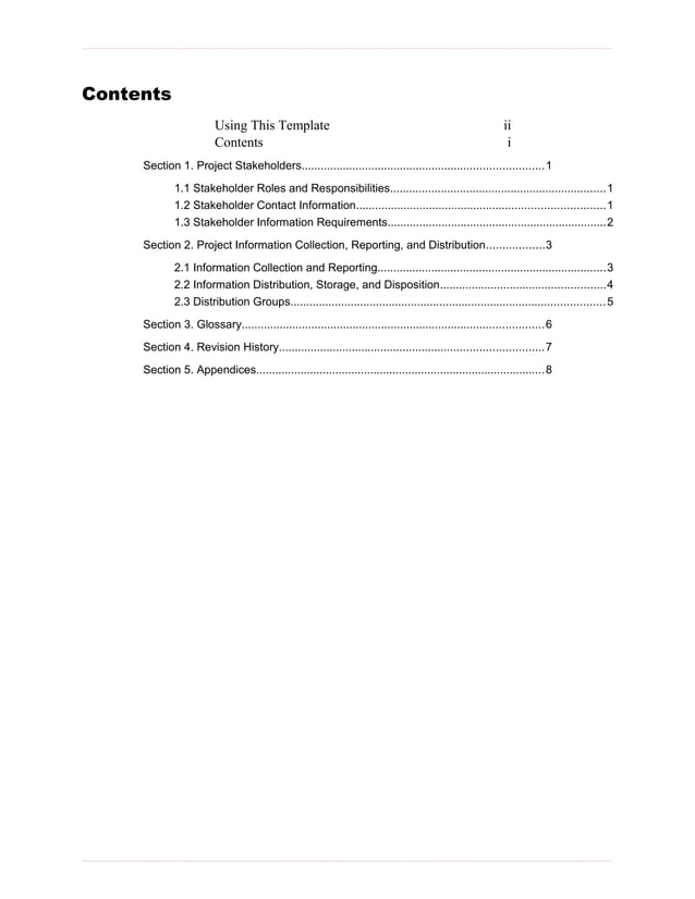 Communication management plan template | PDF