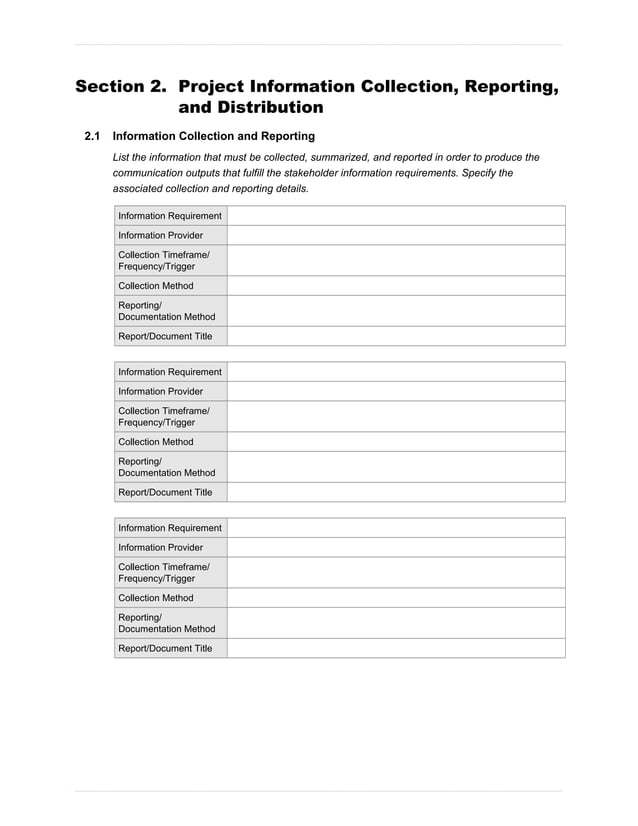 Communication management plan template | PDF