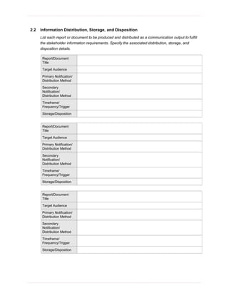Communication management plan template | DOC
