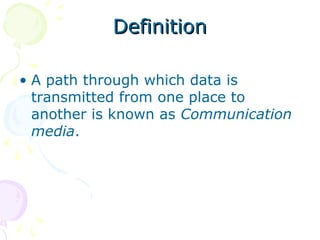 Communication medium | PPT