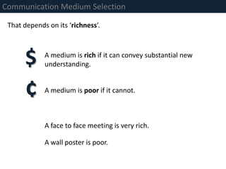 Communication Medium Selection | PPTX