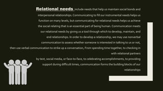Communication meets needs | PPTX