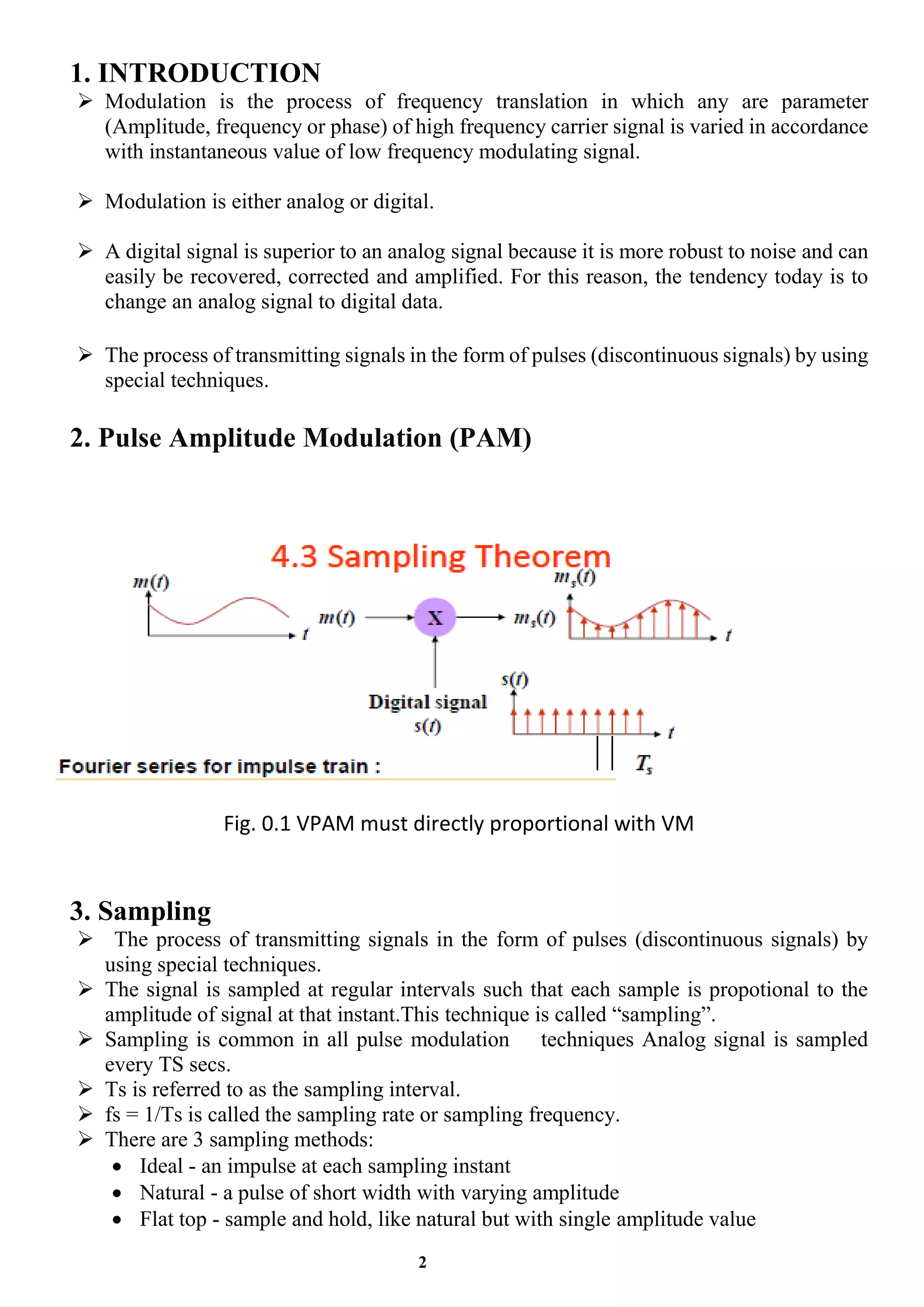 Pluse Amplitude modulation (PAM) | PDF