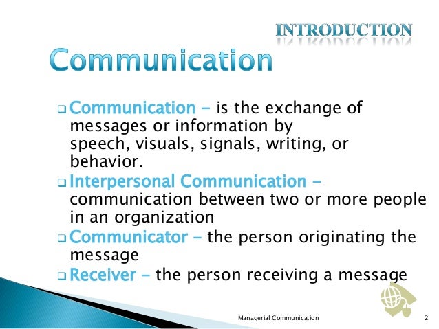 Communication model