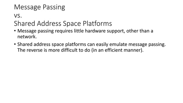 Communication model of parallel platforms | PPTX | Computing ...