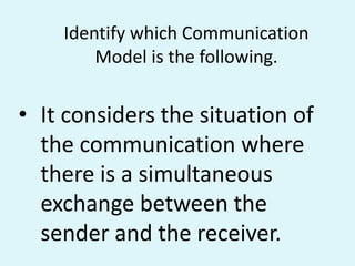 Communication model | PPTX